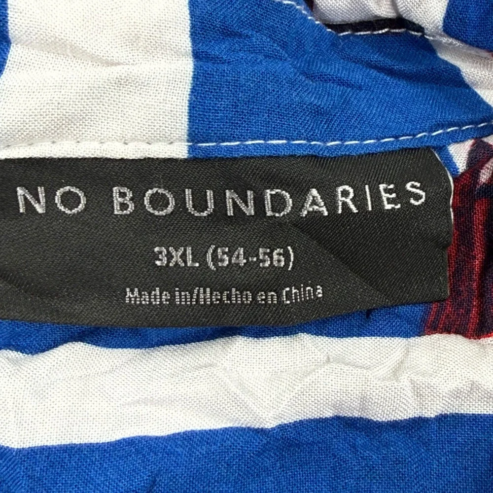 No Boundaries | Shirts | No Boundaries Button Up Shirt 3xl Blue Red ...